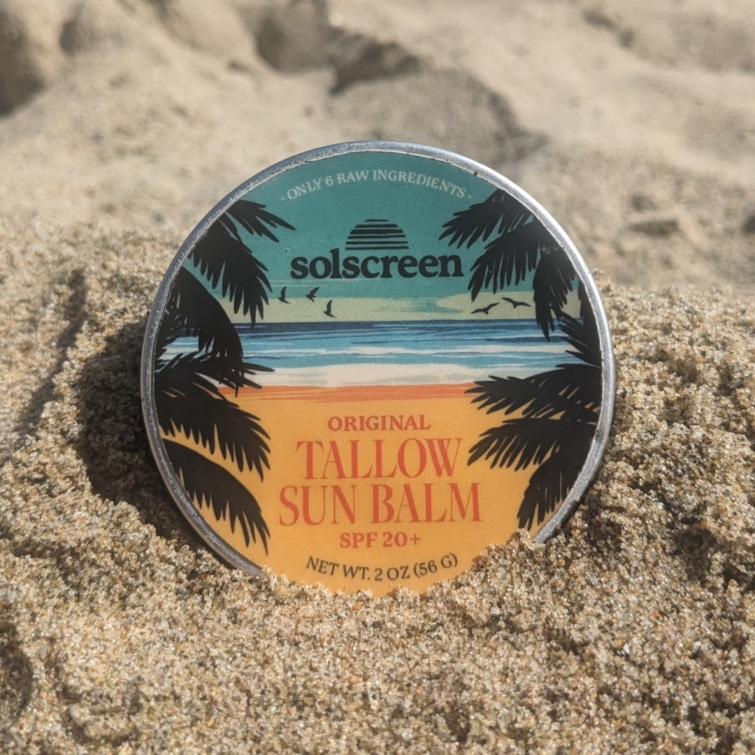 Solscreen | Tallow Sun Balm, Ancestral Skincare, Mineral Sunscreen ...
